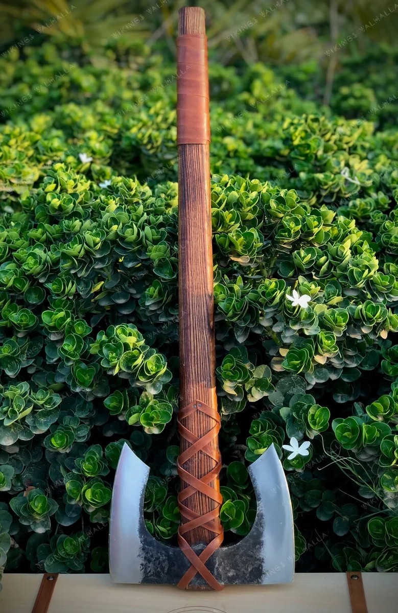 Double Bladed Battle Axe Vikings Double Bit Medieval Viking Battle Axe