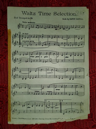 Waltz Time Selection Sheet Music (2nd Trumpet). Ref00069 | eBay UK