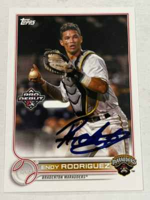 ENDY RODRIGUEZ SIGNED 2022 TOPPS PRO DEBUT BASEBALL CARD AUTOGRAPH AUTO ...