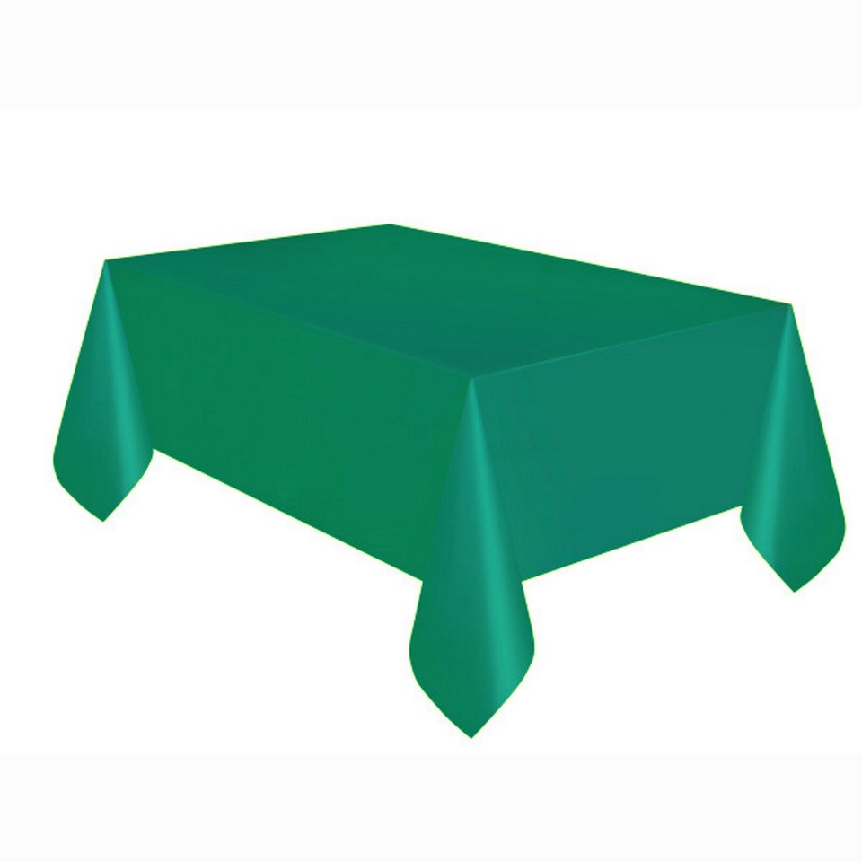 2 Plastic Rectangular Tablecloths 54"X 108" Table Cover - Kelly Green ...