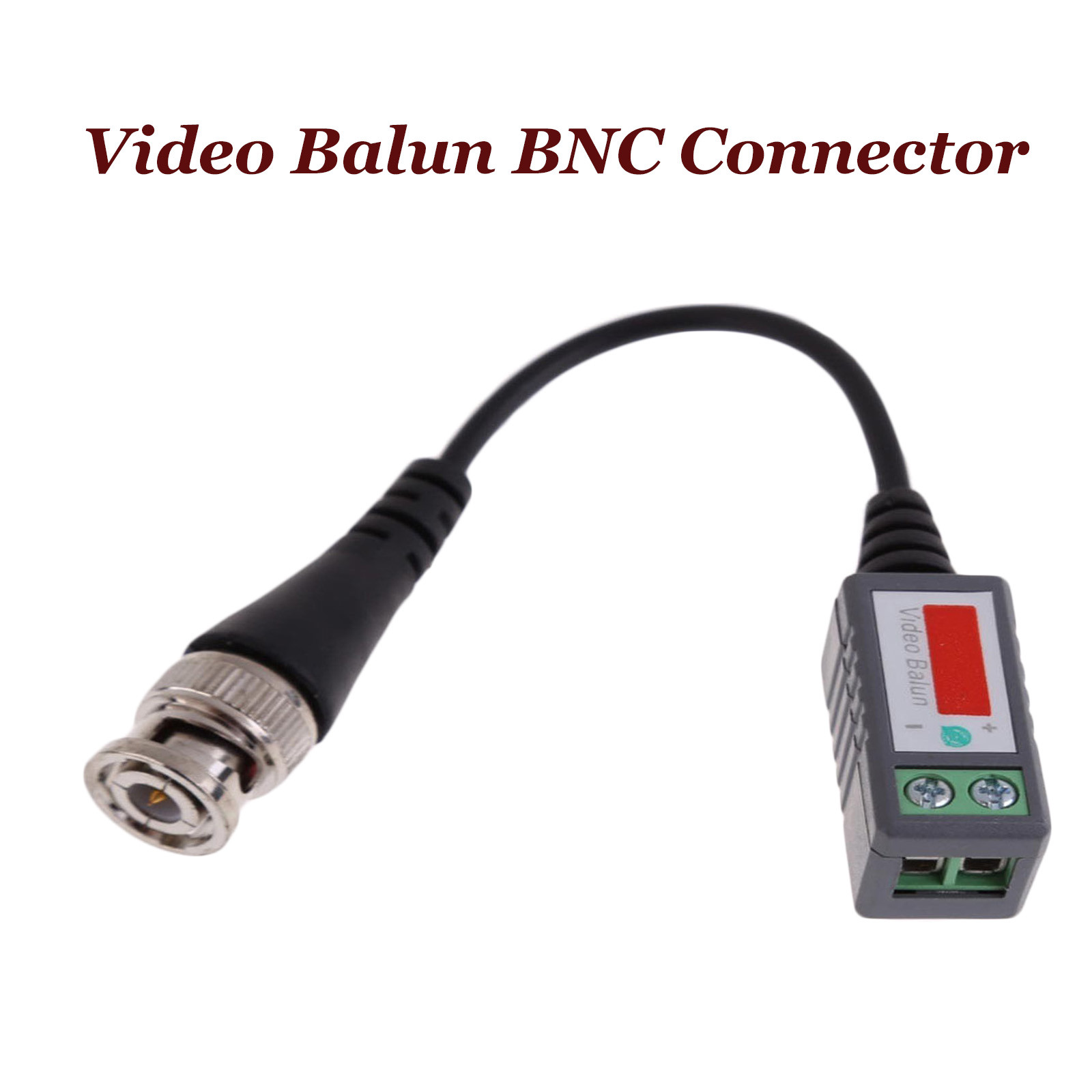 Passive Video Balun BNC Connector Adapter Coaxial Cable for CCTV Camera ...