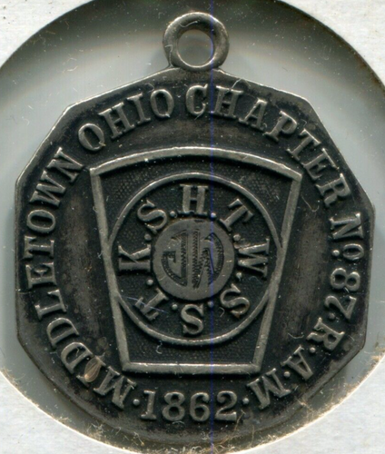 1862 Middletown Ohio Chapter 87 Shekel Masonic Medal Coin Token OH RAM ...