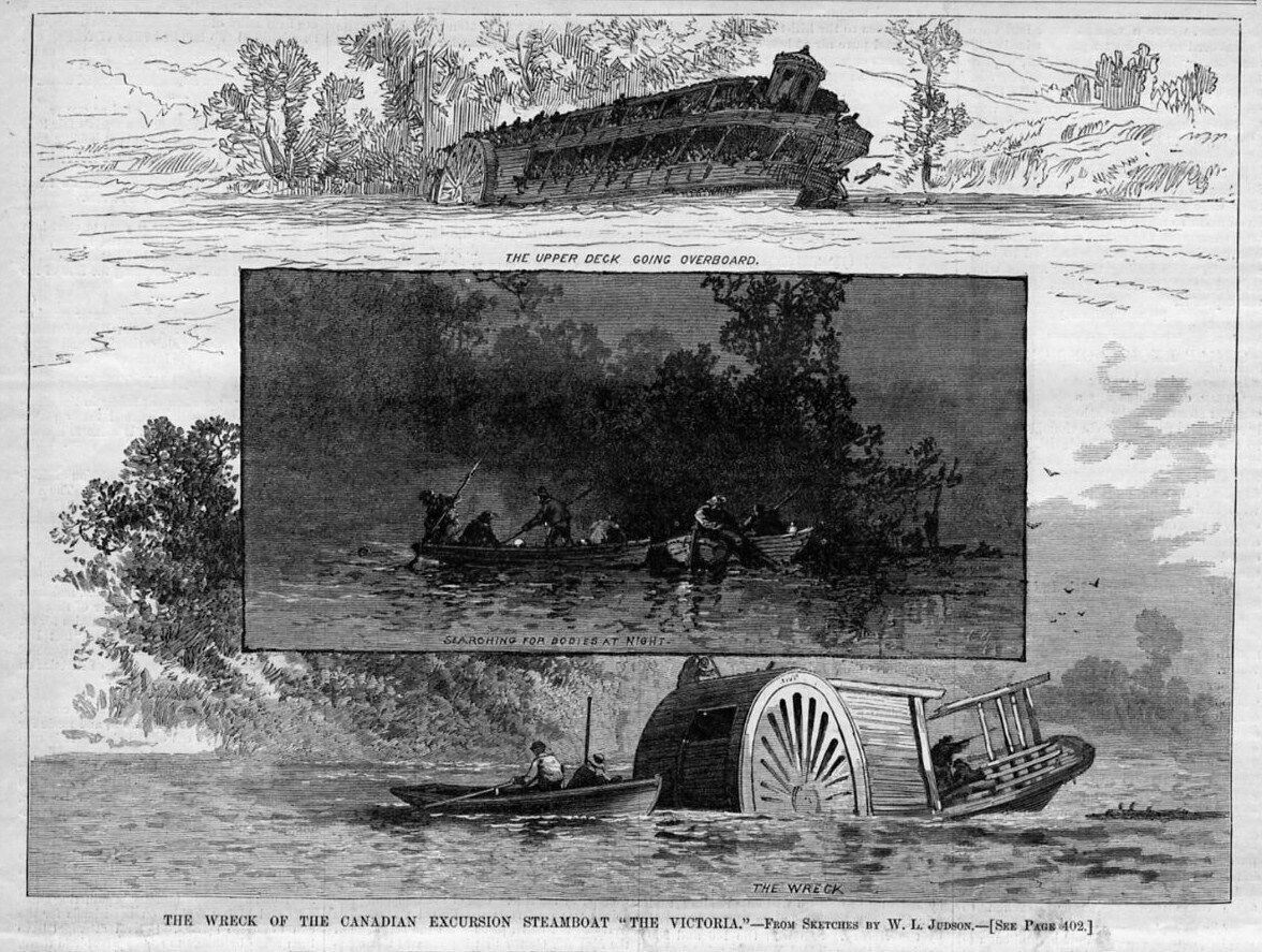 STEAMBOAT WRECK CANADIAN EXCURSION THE VICTORIA RESCUE SEARCHING FOR ...
