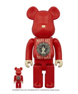 2023 DesignerCon Exclusive Shepard Fairey Be@rbrick 400% 100% Make Art ...