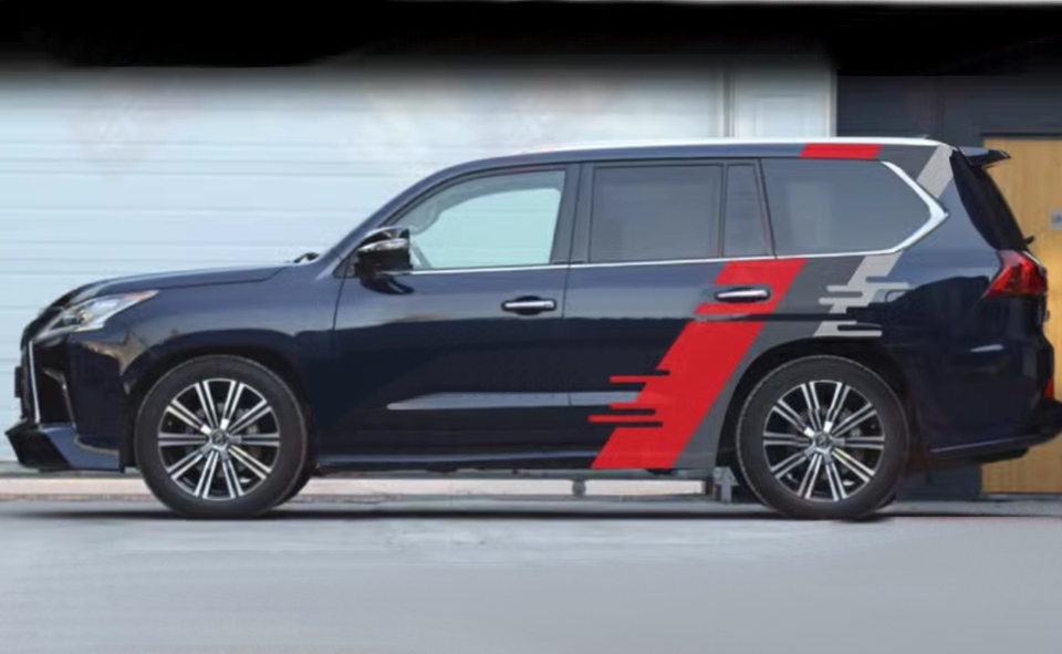 Racing Sport Stripe Graphics Car Sticker For Lexus Lx570 Gx400 Side ...