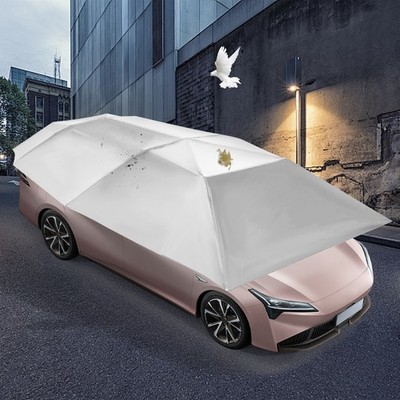4.2m Semi-Automatic Car Tent Removable Sun Protection Car Awning Cover ...