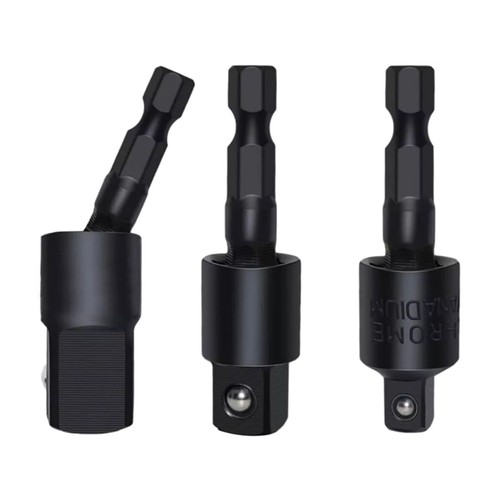 1/4in Hex Shank Socket Adapter Support Spring-Loaded Detent Ball System ...