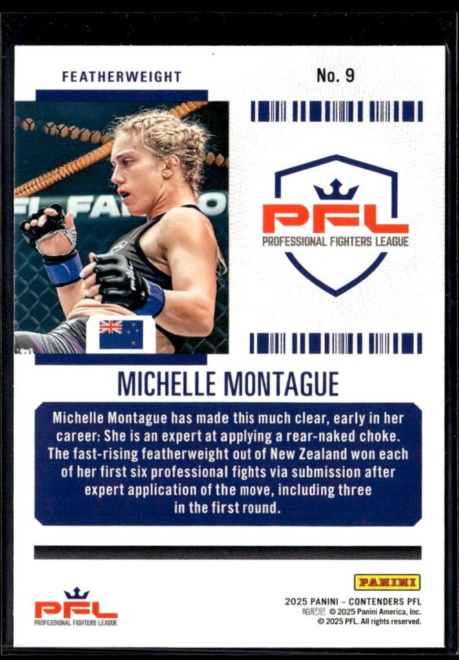 2025 Panini Contenders PFL Season Ticket Bronze #9 Michelle Montague ...