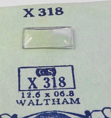 VERRE MONTRE X318 WALTHAM 12.6 X 6.8 mm BOMBÉ BASE PLATE | eBay