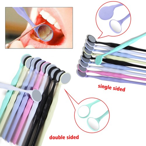 10pcs Dental Mouth Mirrors Double Sgl Sided Reflector Oral Mirror Tooth ...