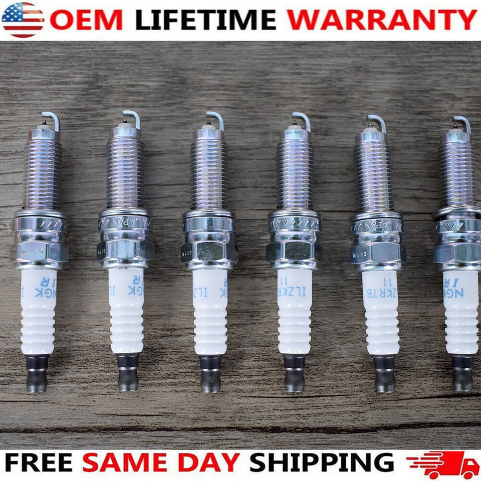 6pcs Genuine OEM NGK Iridium Spark Plugs 12290-R70-A01 ILZKR7B11 For ...