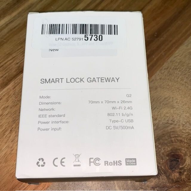 G2 Smart Lock Wi-Fi Gateway, G2 Gateway, Paired w/smart Door APP Remote ...