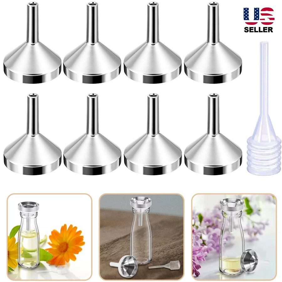 10Pcs Stainless Steel Mini Funnel For Perfume Diffuser Bottle Liquid ...