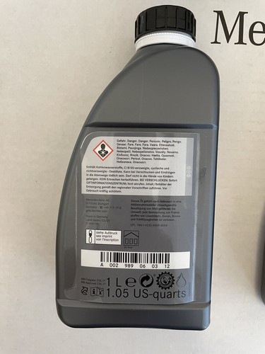Mercedes Benz OEM Transmission Fluid Case of (6) 1 Liter Bottles 002 ...
