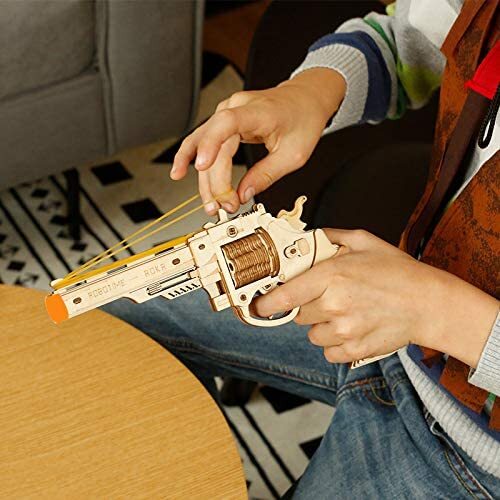 ROKR 3D DIY Wooden Puzzle Pistol Mechanical Gun Model Toy Boy Teens ...