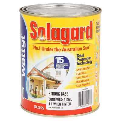 Wattyl Solagard Exterior Paint Gloss STRONG BASE, 1L, 2L, or 4L | eBay ...