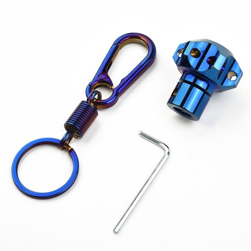 Universal Burn Blue DIY Motorcycle Key Cover Case Shell With Key Ring ...