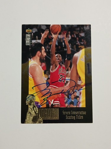 Michael Jordan UD 7 Consecutive Titles hand signed Autograph Insert ...