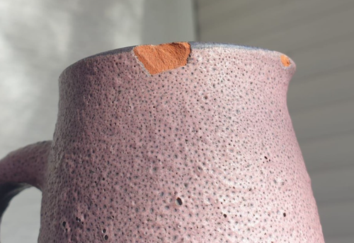 Keramik Vase Krug Töpferhof Römhild Gramann DDR fat lava, purple ...