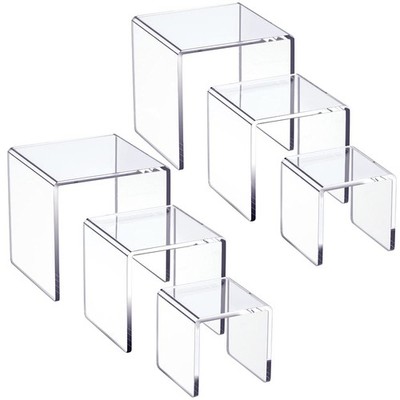 Clear Acrylic Display Risers 2 Sets 3-Tier Stands Showcase for Amiibo ...