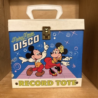 Vintage Mickey Mouse Disco Record Tote Carrying Case Disney Empty | eBay