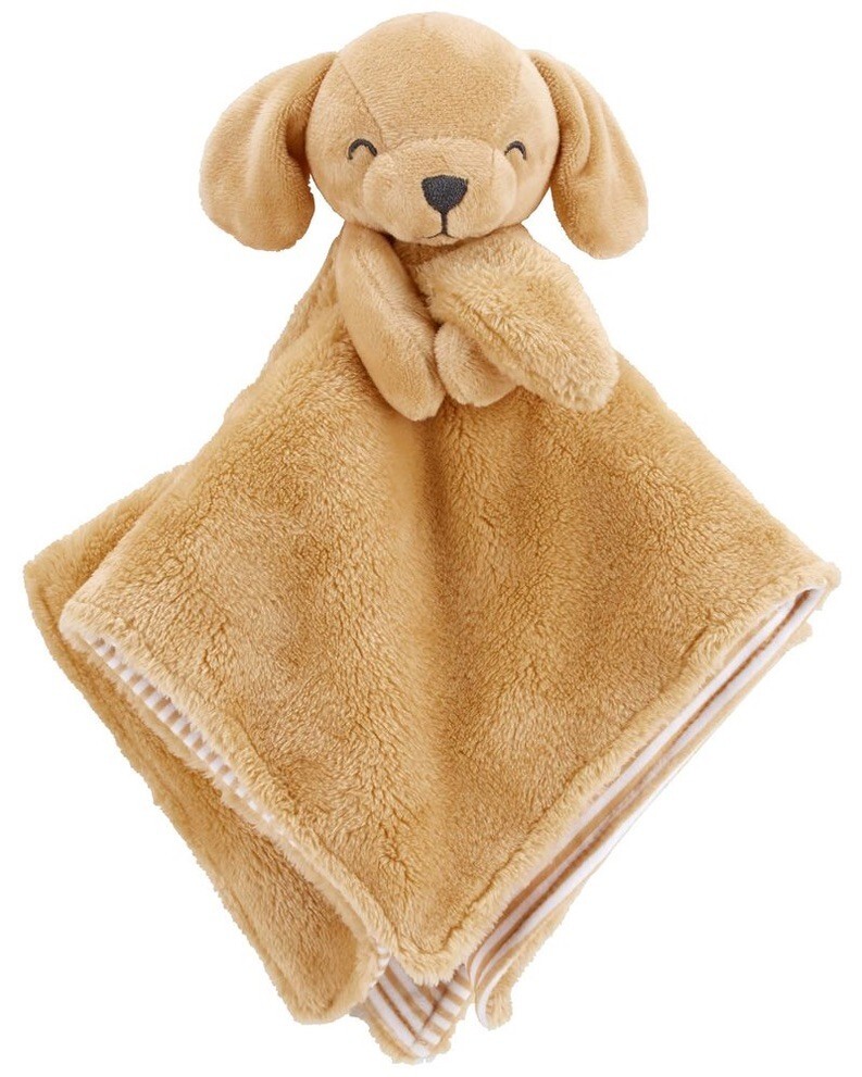 Carter’s Puppy Dog Golden Retriever Lovey Security Blanket Stripes Soft ...