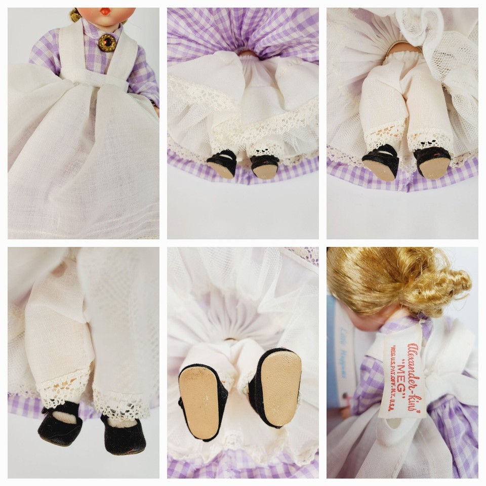 VTG (4) Little Woman Madame Alexander 8" Dolls AMY 411 MEG 414 MARME ...