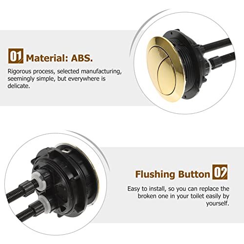 2pcs Toilet Tank Dual Button Toilet Water Tank Push Button Toilet Flush ...