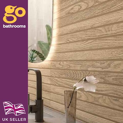 Wood Panelling Varnished Wood Effect HD Wood Spa Ceramic Wall Tile ...