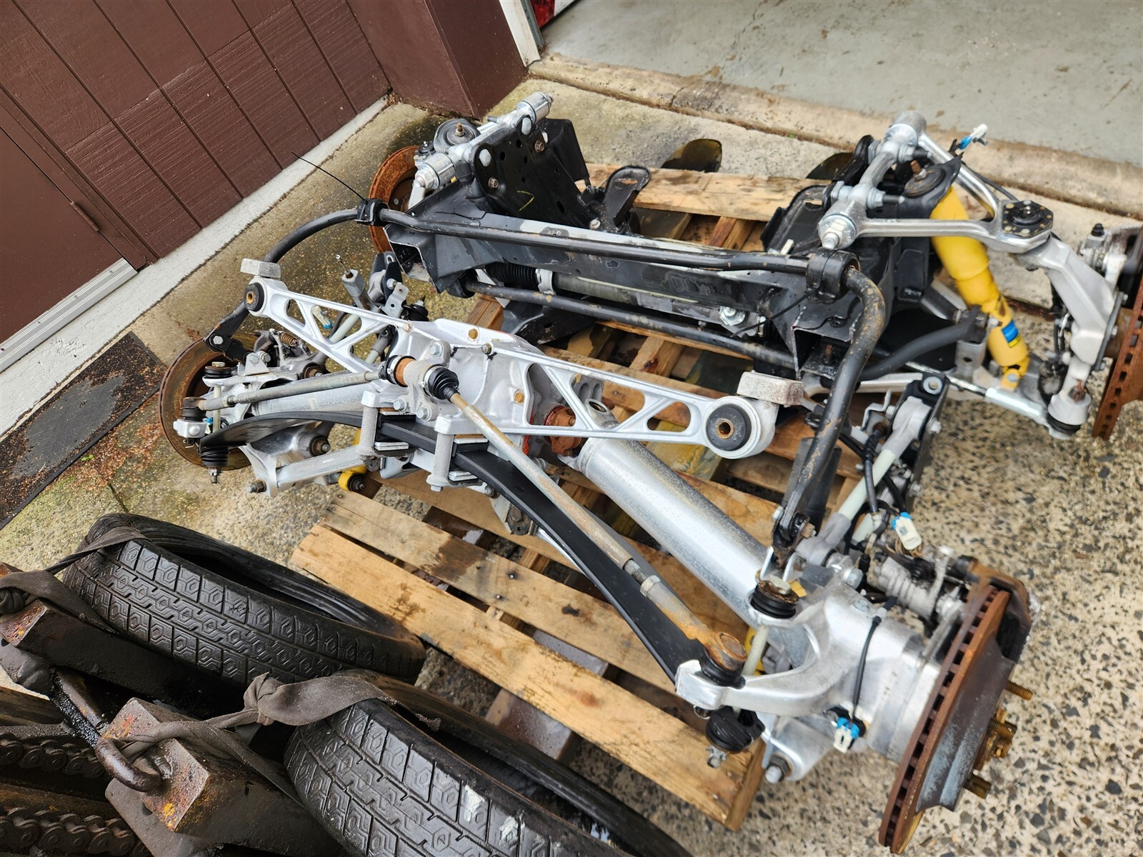 92-96 Corvette C4 Front Rear Suspension Set Subframe PAIR LT1 Dana 36 3 ...