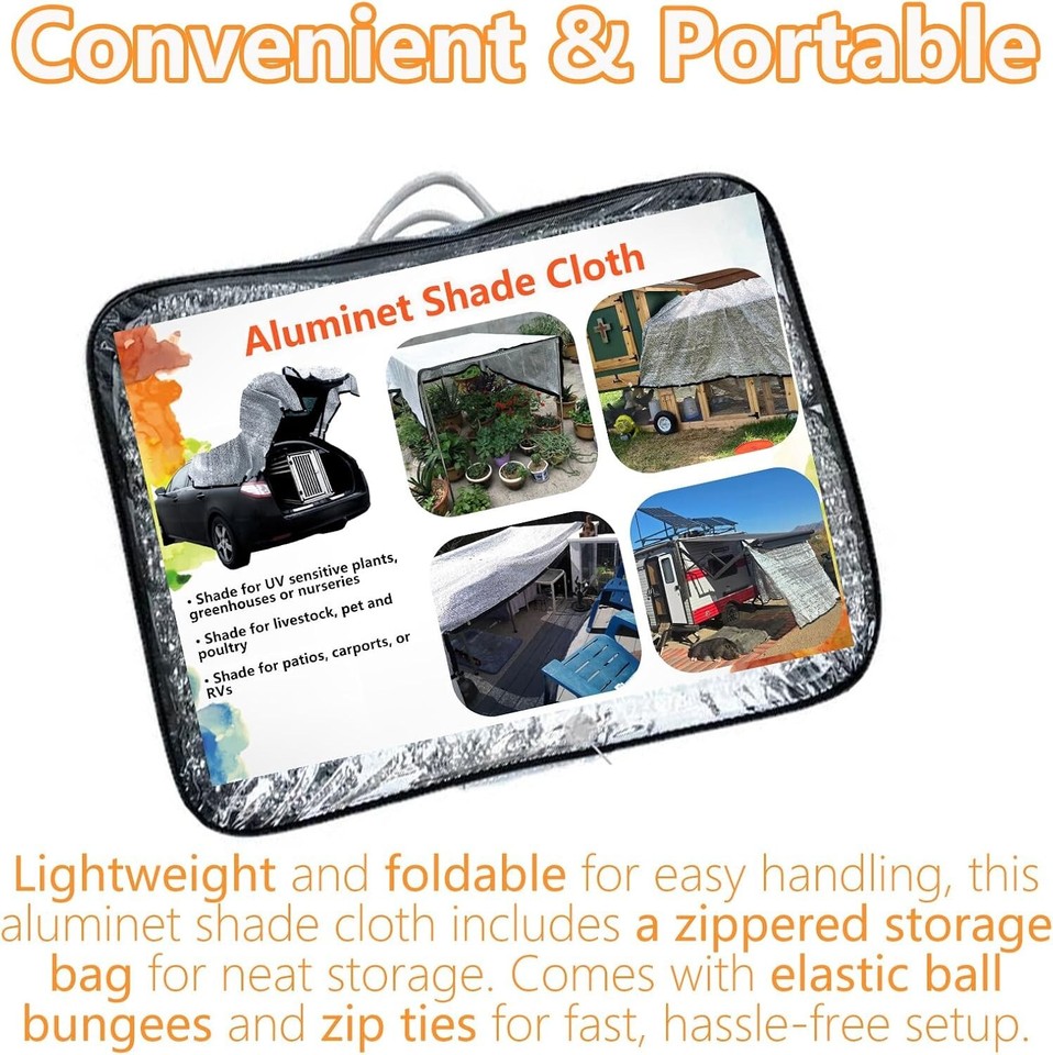 Aluminet Shade Cloth 85% Reflective Shade Netting Sun Shade Cover for ...