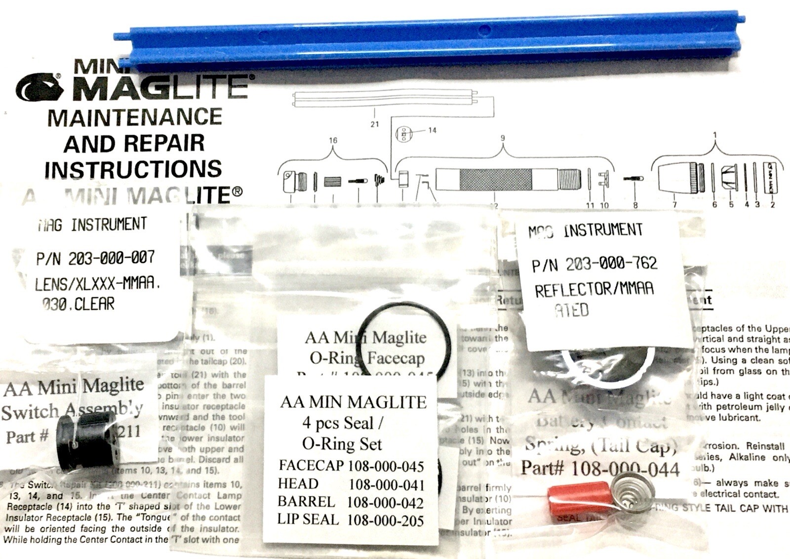 AA MINI MAGLITE 9 Piece Rejuvenation Kit | eBay