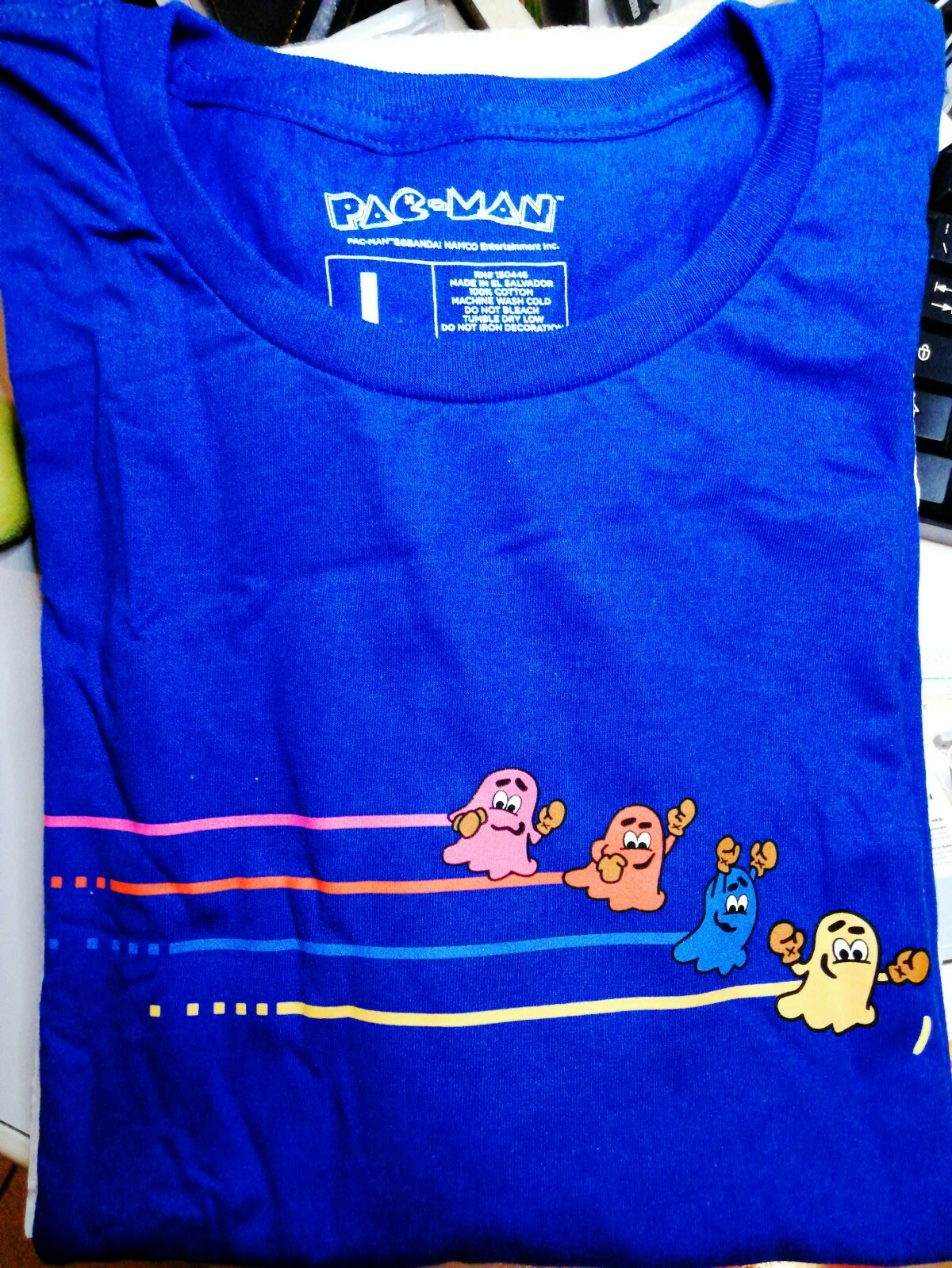 Loot Wear Crate Exclusive Pac-Man Retro Blue T-Shirt Size Large T-Shirt ...