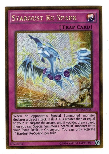 Yu-Gi-Oh Stardust Re-Spark PGL2-EN020 Gold Secret Rare Return Of The ...