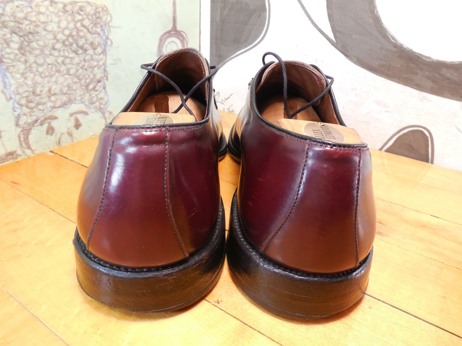 Allen Edmonds "Belgium" Burgundy Leather Oxfords Men'… - Gem