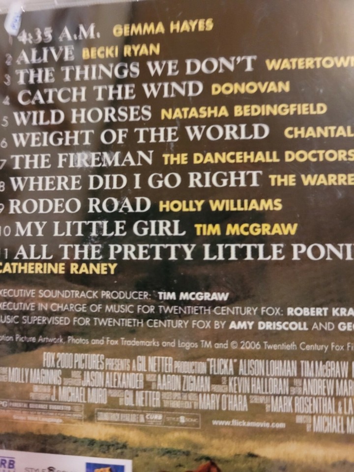 Flicka Soundtrack Cd 715187896222| eBay