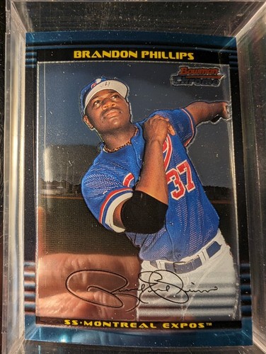 2002 Bowman Chrome #338 Brandon Phillips Montreal Expos Baseball Card ...