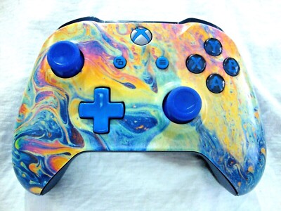 CUSTOM HYDRO DIPPED VORTEX OIL SLICK XBOX ONE S BLUETOOTH WIRELESS ...