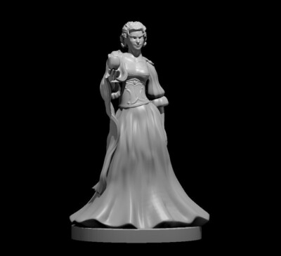 Noblewoman Female Commoner NPC 28mm Scale DND D&D Tabletop Mini | eBay