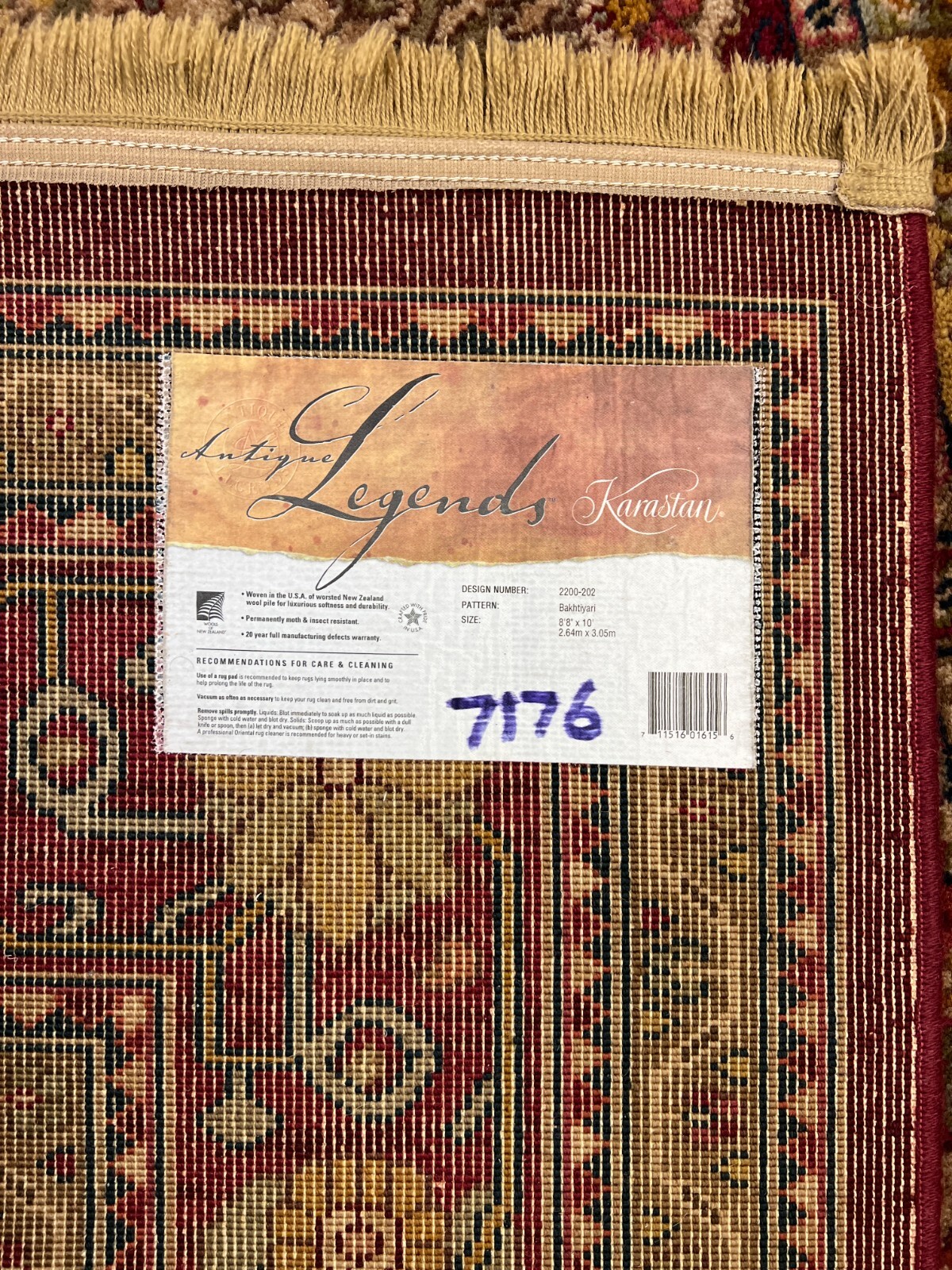 8'8" x 10' Karastan Bakh tiari Design Oriental Rug - Full Pile - Made ...
