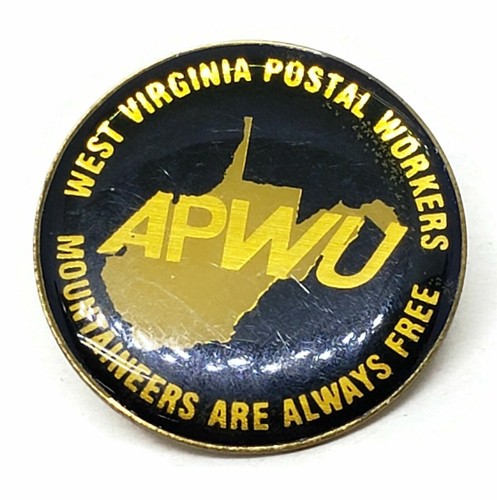 West Virginia Area Local APWU Postal Workers Union Lapel Hat Pin Round ...