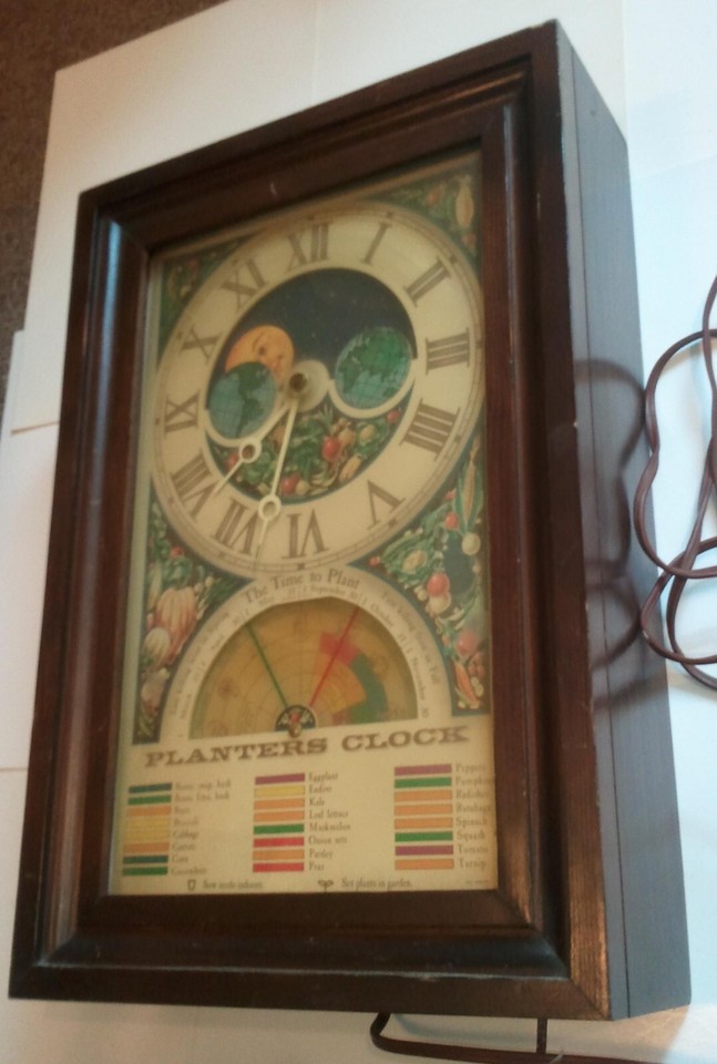 Mechtronics Planter's Clock Fully Functional Vintage (few scratches) w ...