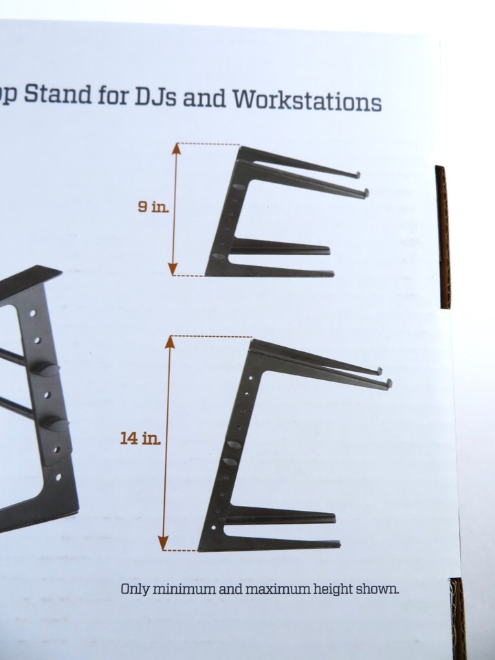 Auray Metal Laptop Stand For DJs And Workstations Adjustable 9-14 ...
