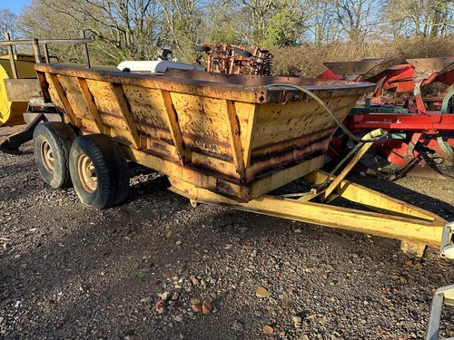 8 Ton Tipping Trailer, Muck/Dump Trailer Twin Axle Twin Ram, Low Sides ...