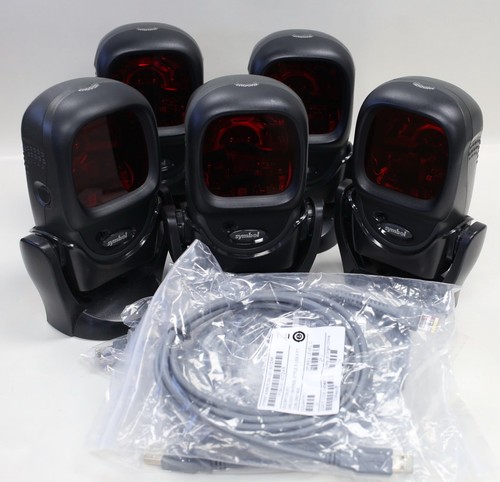 Lot Five Symbol LS9208 Black Handfree Barcode Scanner LS 9208 USB Cable ...