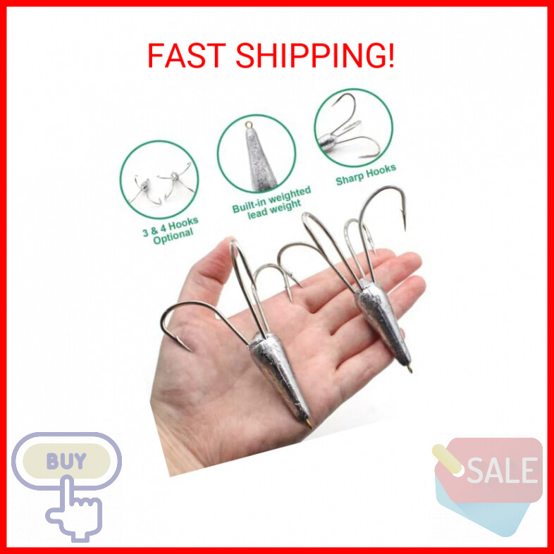 Snagging Hooks Snagging Weighted Treble Hooks Large Fishing Hooks ...