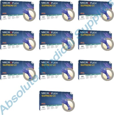 *500-Gloves* Microflex Supreno EC Extended Cuff PF Nitrile Medium SEC ...