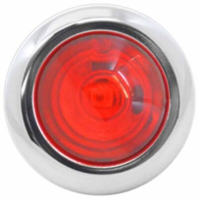 P201712 - 3/4 Inch Round Red LED Red Lens Bulkhead Light W/ Chrome ...