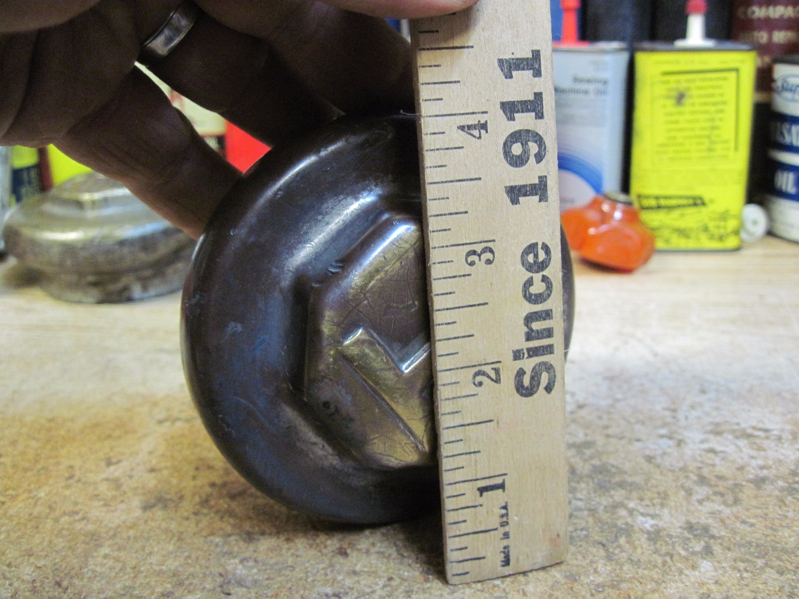 HUPMOBILE brass grease cap wheel barring dust cover automobile hubcap ...