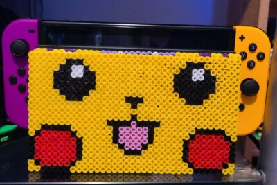 Nintendo Switch Dock Cover Made from Perler Beads. Switch Not In | eBay